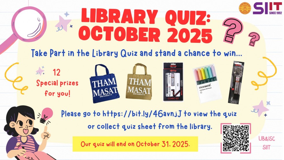 SIIT Library • Library Quiz: October 2025 | News & Event